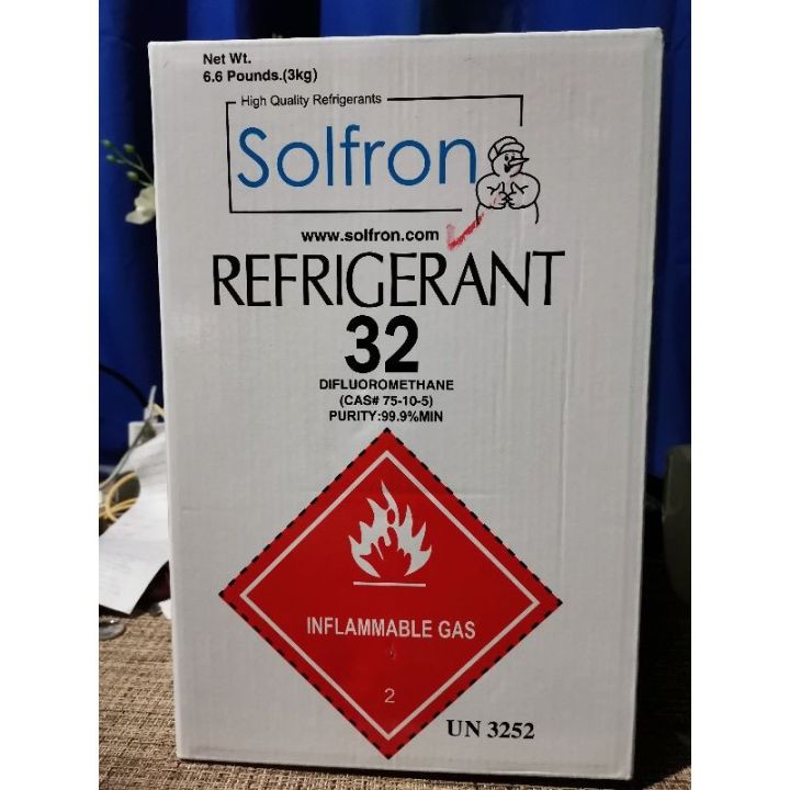 Solfron Refrigerant-32 3kg | Freon R32 | Original | Lazada PH