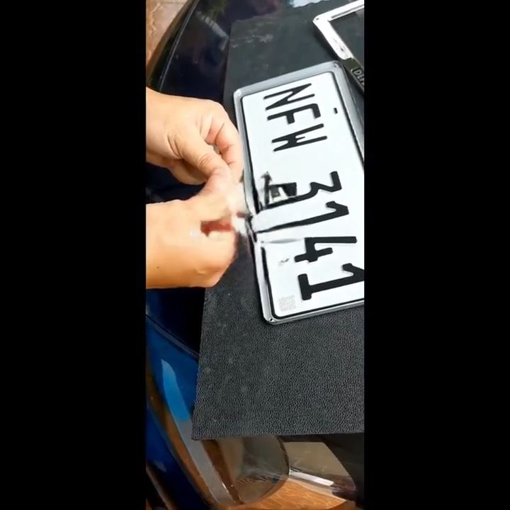 2Pcs Car Plate Number Plating Blue Stainless Steel Car Plate Frame ...