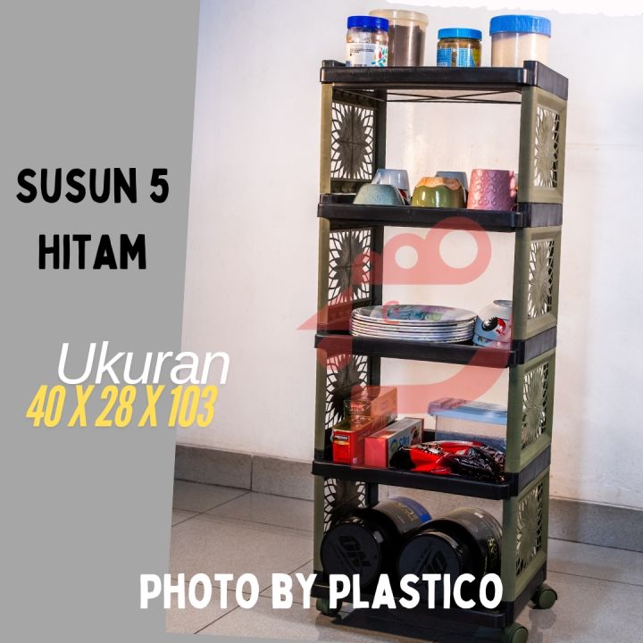 USAGI Rak Yoyo Multiguna SUSUN 3 4 5 HITAM PUTIH | Lazada Indonesia
