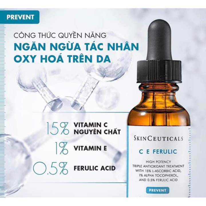 Serum dưỡng da Skinceuticals 55ml Vitamin C E FERULIC® with 15% L-ascorbic Acid (bản Pháp ...