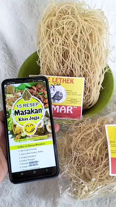 Mie Lethek Khas Bantul 1 kg Gluten Free Tanpa Pengawet + Gratis Resep ...