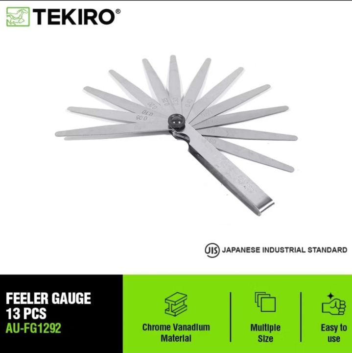 TEKIRO feeler gauge 13 BLADES (0.05-1.00mm) pengukur celah klep ...