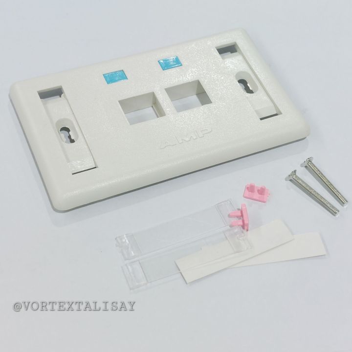 AMP FACE PLATE DUAL RECTANGLE / AMP FACE PANEL 2 GANG | Lazada PH