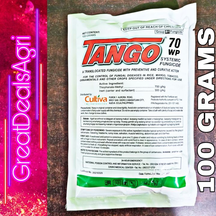 TANGO 70 WP SYSTEMIC FUNGICIDE ACTIVE INGREDIENT: THIOPHANATE METHYL ...