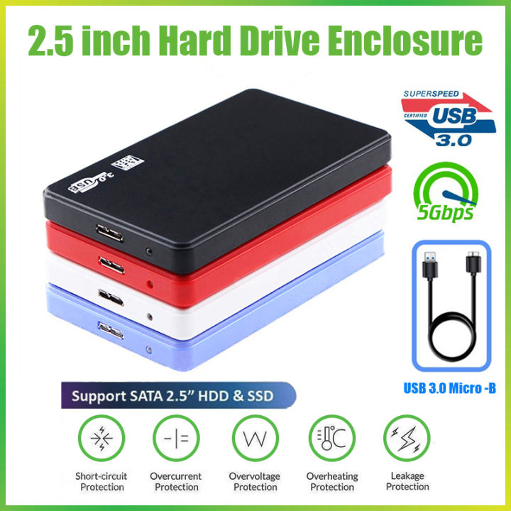 【Ready Stock】2.5 Inch USB HDD Enclosure Case Sata to USB 3.0 Hard Drive ...