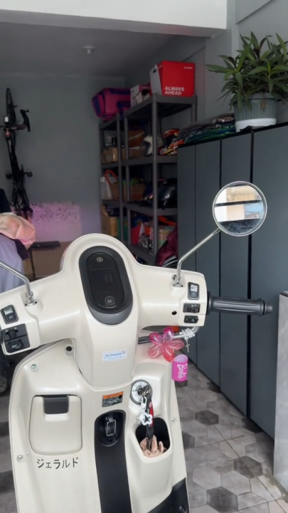 Yamaha Mio Fino Classic Side Mirror Stainless ROUND TYPE Long Stem ...