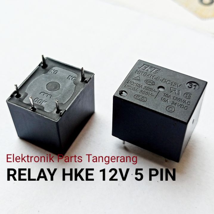 RELAY HKE 12V 5PIN RELAY 12VOLT 5 PIN RELAY 12 VOLT 5 KAKI RELAY 12 V ...