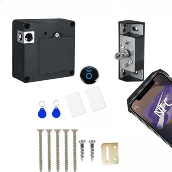 Smart Drawer Lock Invisible Electronic RFID 13.56MHz IC Cabinet Lock ...