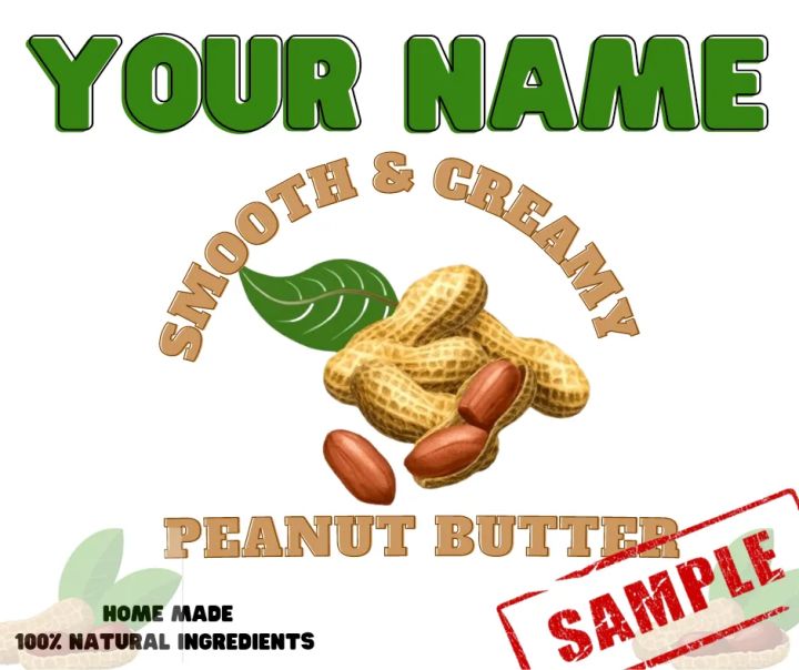 Sticker Label (Customized)for Home made Peanut butter, Coco Jam ...