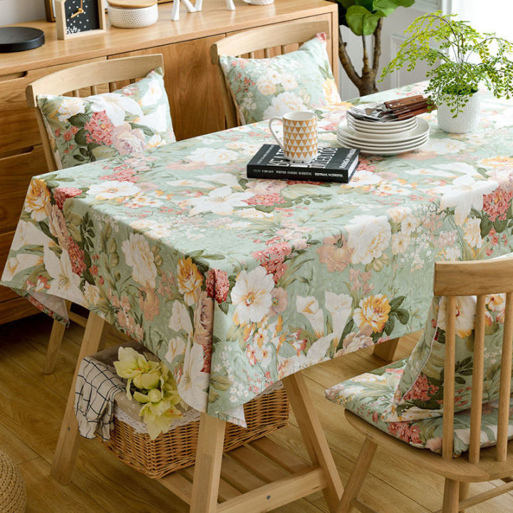 Bingele Table Cloth Printed Flower Aesthetic Coffee Dining Table ...
