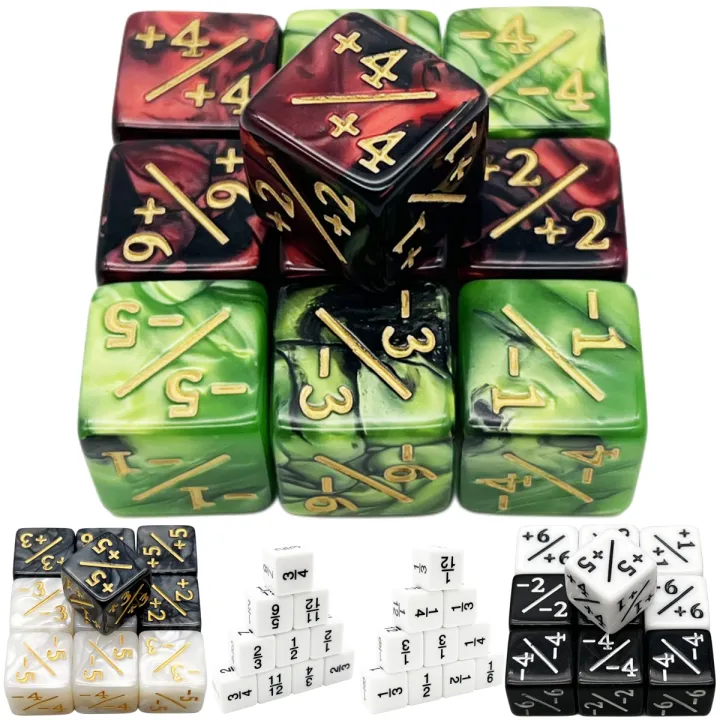 10 Pieces Dice Counters Token Dice, D6 Dice Compatible with Card Game ...