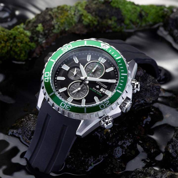 นาฬิกาข้อมือผู้ชาย Citizen Promaster Diver's CA0715-03E Chronograph Eco ...