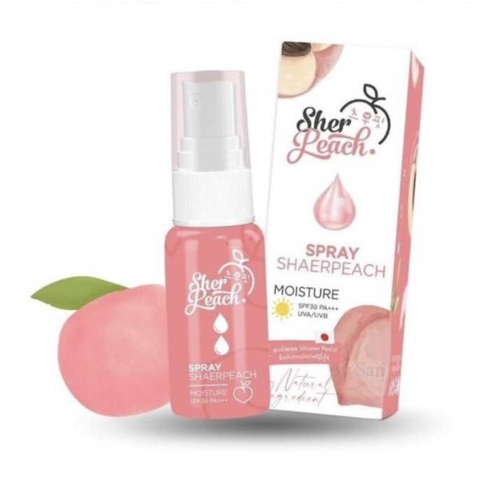 SF119 : Sher Peach Spray Moisture เชอพีช สเปรย์ น้ำแร่ SPF30 PA+++ (30ml.) | Lazada.co.th