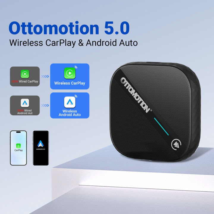 Ottomotion CarAIBOX 3 in1 Wireless CarPlay Dongle Wireless Android Auto ...