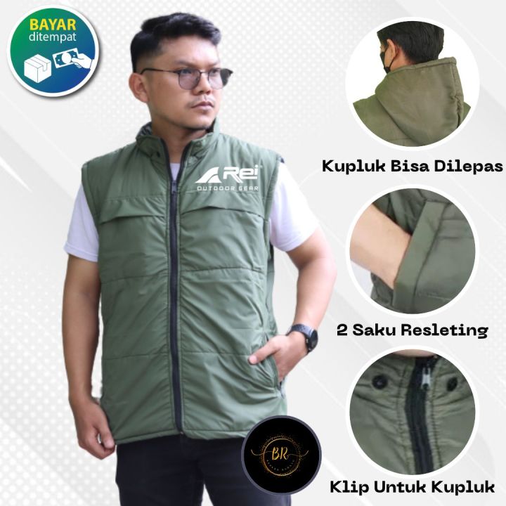 Rompi Parasut Polos REI Pria / Rompi Polos Rei Murah Size Dewasa ...