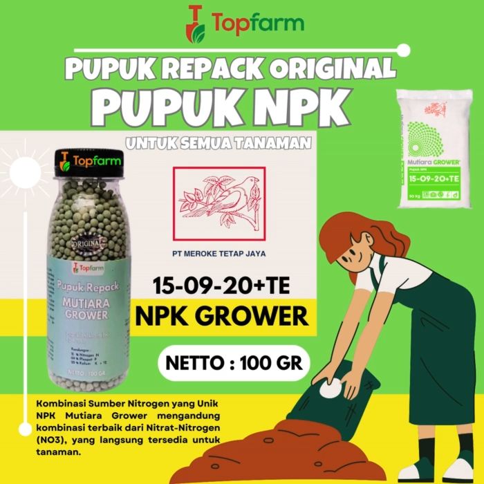 Pupuk Npk Mutiara Grower 1kg / Pupuk Meroke Grower / Pupuk Meroke ...