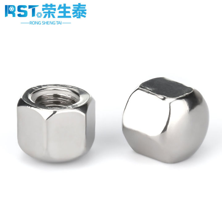 Stainless Steel Cap-Typed Nut Short Hexagonal Flat Head 304 Blind Hole Decorative Nut ...
