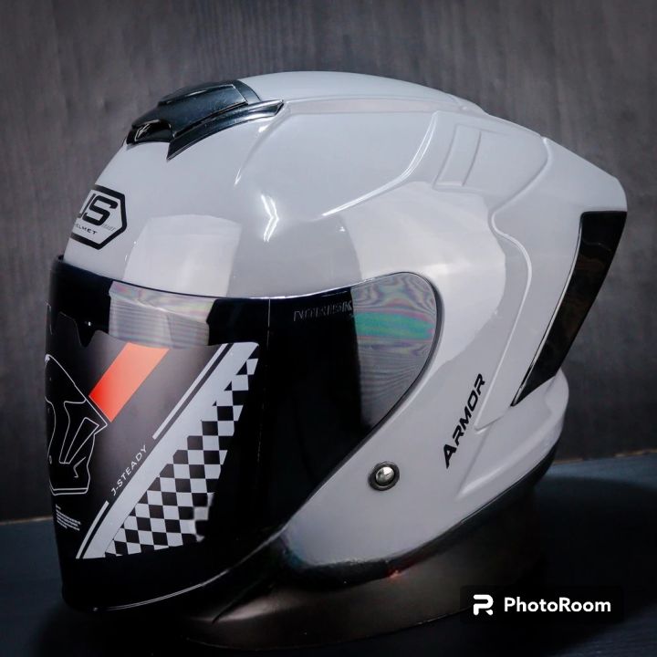 Helm JS ARMOR SOLID HELM HALF FACE PRIA WANITA TERBARU GORILA GREY GLOS ...