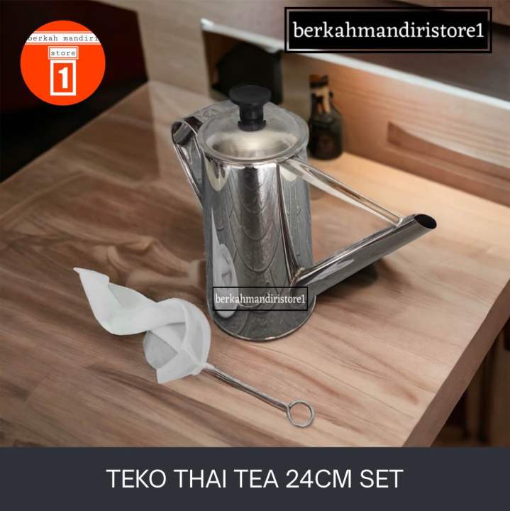 Teko Thai tea 2.5 Liter stainless Set Saringan | Lazada Indonesia