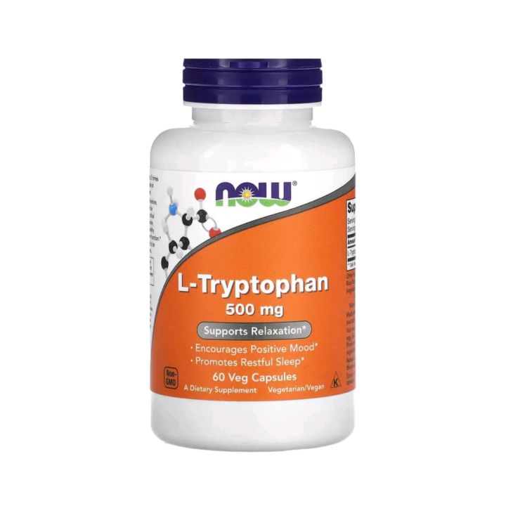 L-Tryptophan 500 mg 60 Veg Capsules (500 mg per Capsule) Now Foods | Lazada.co.th