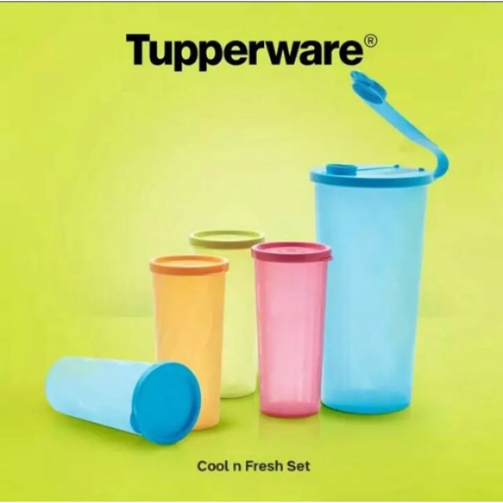 cool n fresh set tupperware / jug + tumbler tupperware | Lazada Indonesia