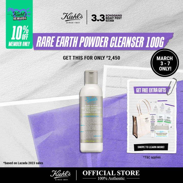 Kiehl's Rare Earth Deep Pore-Minimizing & Polishing Powder Cleanser ...