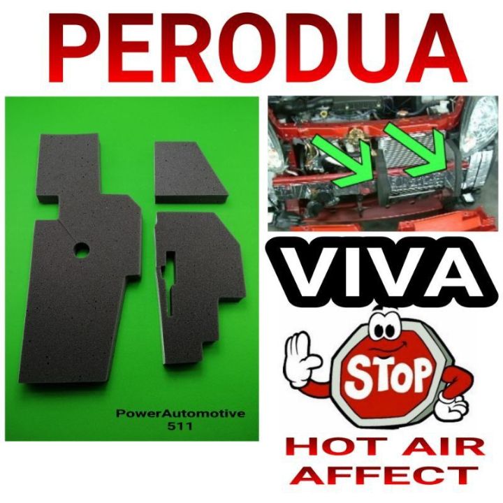 ALAT GANTI KERETA Perodua Viva Aircond Condenser Sponge Or Bonnet ...