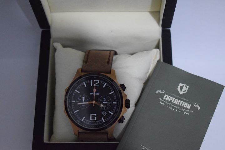 Expedition E6657M Brown leather Original Garansi 1 tahun | Lazada Indonesia