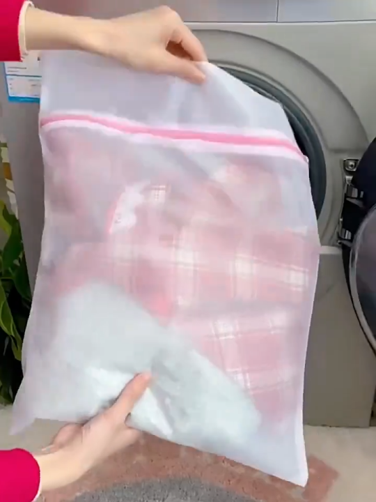 Beg Dobi Pink Mesh Zip 粉色洗衣袋 Pink Mesh Laundry Wash Bag 防护洗衣网袋衣物清洗收纳袋 ...