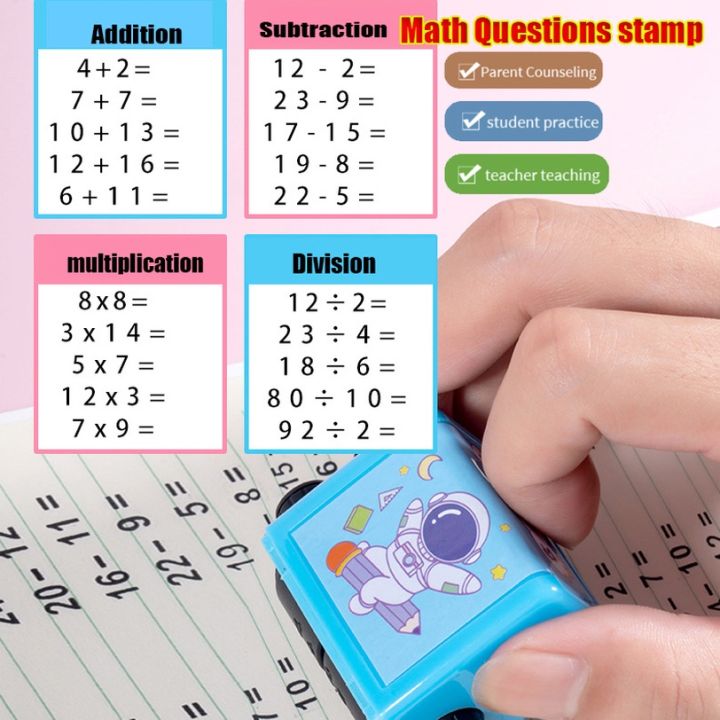 Educational Toys For Kids Number Rolling Stamp Math Practice Number ...