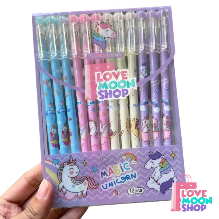 Unicorn No.803 Erasable Friction Pen Set (12pcs.) | Lazada PH