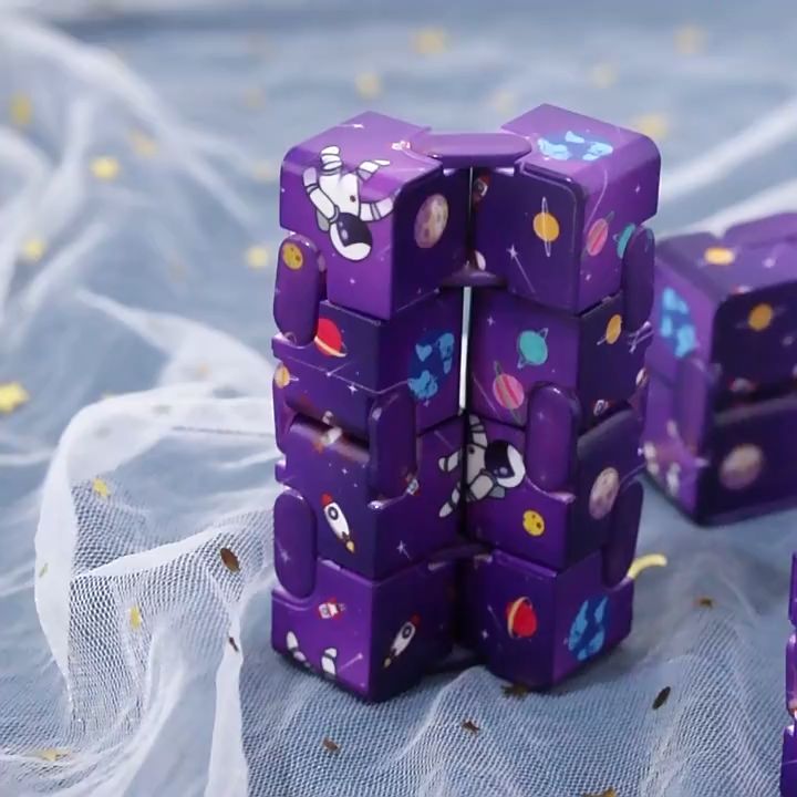 Infinity Cubes Fidget Toys, Galaxy Fidget Cubes Stress and Anxiety Relief Toys, Toy Relaxing ...
