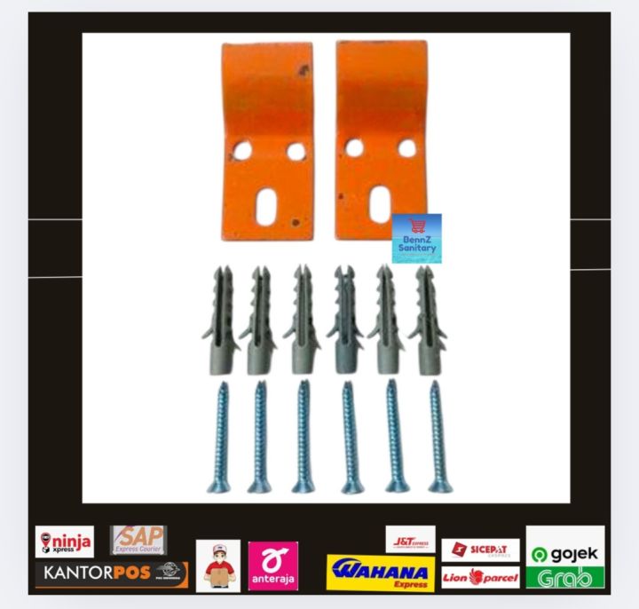 hak wastafel / bracket wastafel / dudukan wastafel gantung Ina fullset ...