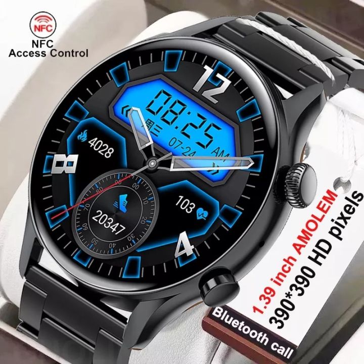 Certafina Jam Tangan Pintar Layar Bulat 1.36 Inci NFC Bluetooth IP68 ...