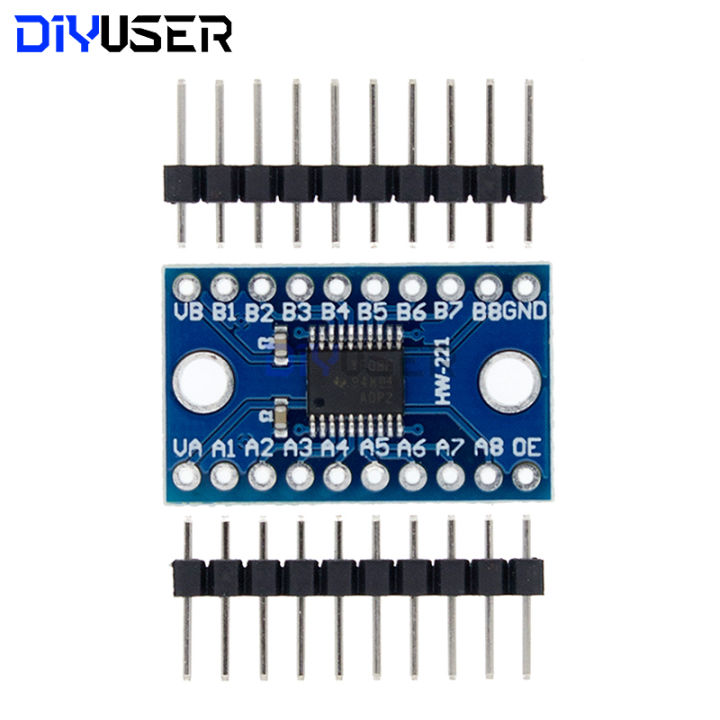 DIYUSER 3.3V 5V TXS0108E 8 Channel Logic Level Bi-directional Converter ...