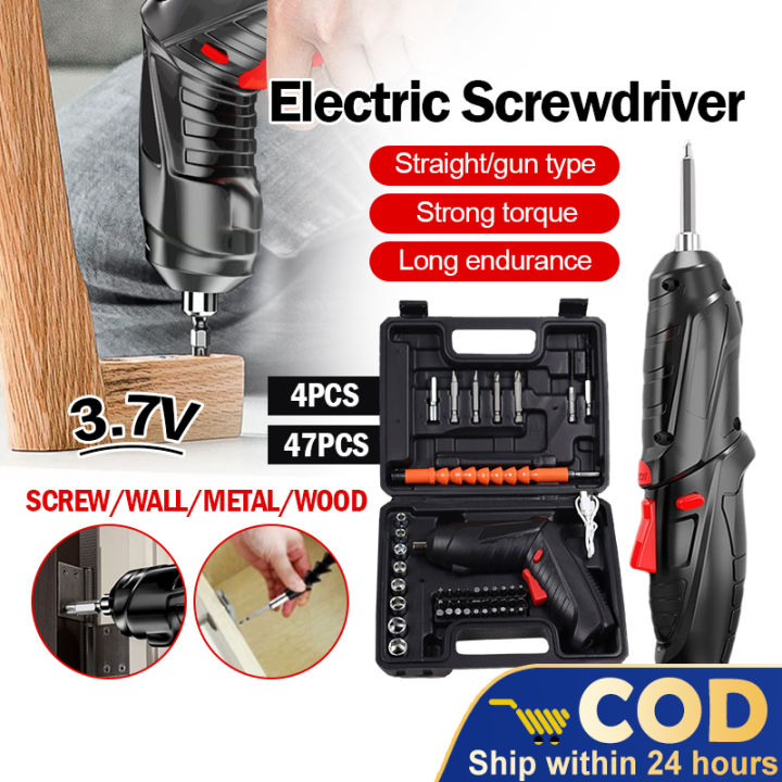 Original Cordless Electric Screwdriver 48PCS Drill Multifunctional ...