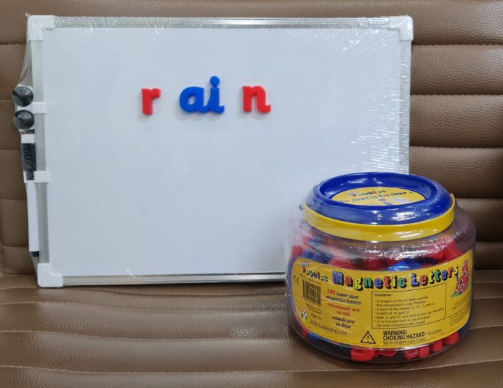 ชุด Jolly phonics Magnetic Letters + Magnetic white board ตัวอักษรภาษา ...