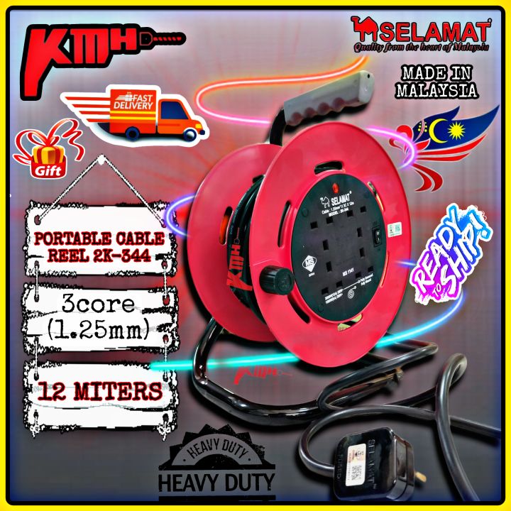 Selamat 12m x 4 Gang Heavy Duty Extension Industrial Type Portable ...