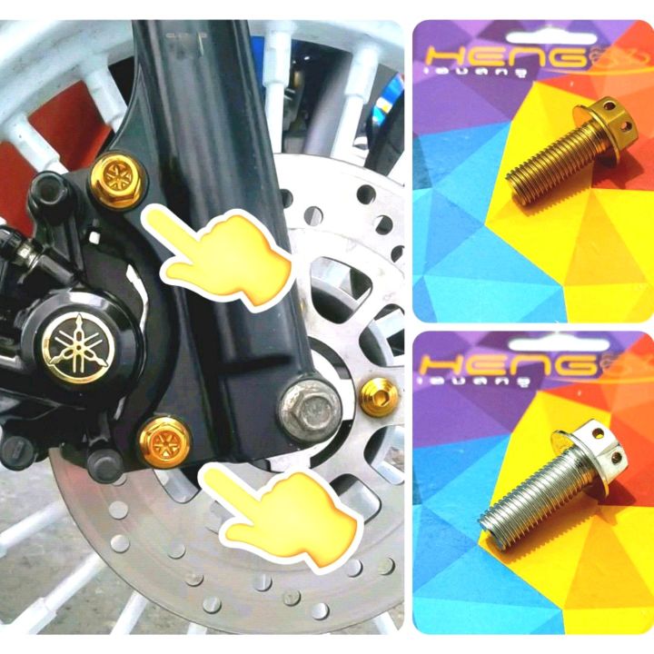 Heng Gold/White 10mm Flower Type Fine Thread Caliper Bracket Retaining ... Heng Gold/White 10mm Flower Type Fine Thread Caliper Bracket Retaining ...