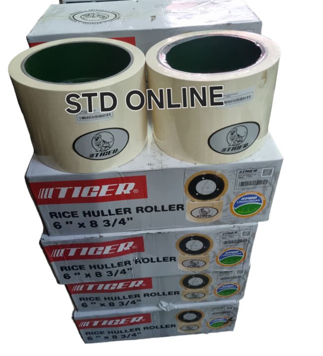 RUBBER ROLL PENGILINGAN PADI (8 3/4 × 6 inch) Merk TIGER HRG 1 PCS ...