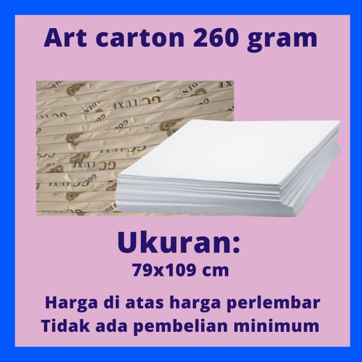 Kertas Art Carton 260 Gsm plano/ a4/ f4/ Df/ A3/ A3+ | Lazada Indonesia
