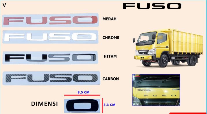 Emblem Fuso Mobil Truck.Lambang Tulisan FUSO | Lazada Indonesia