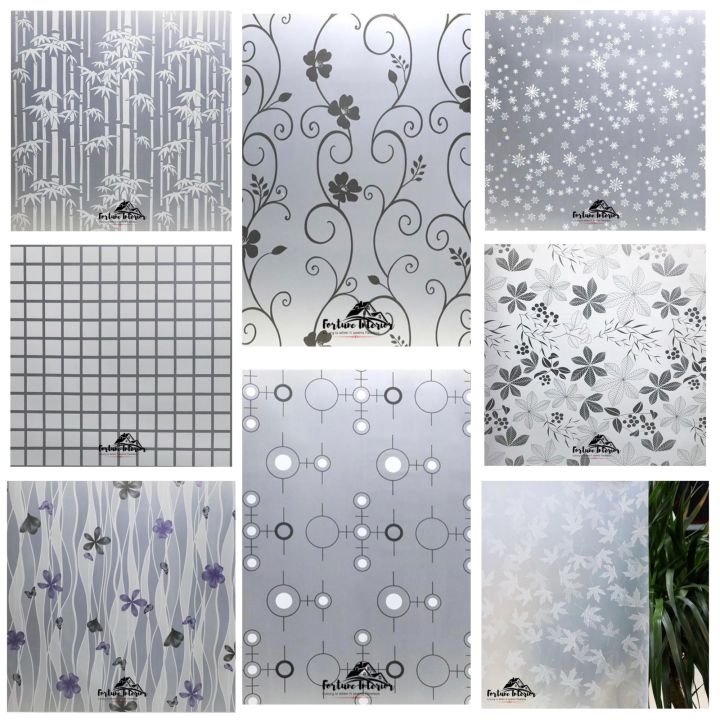 Wallpaper Sticker kaca glass film stiker pintu jendela sandblast ...