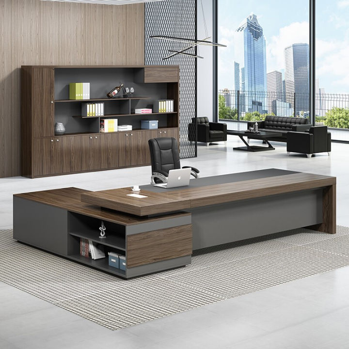 Modern Minimalist Large Boss Desk Office Furniture Combination ...
