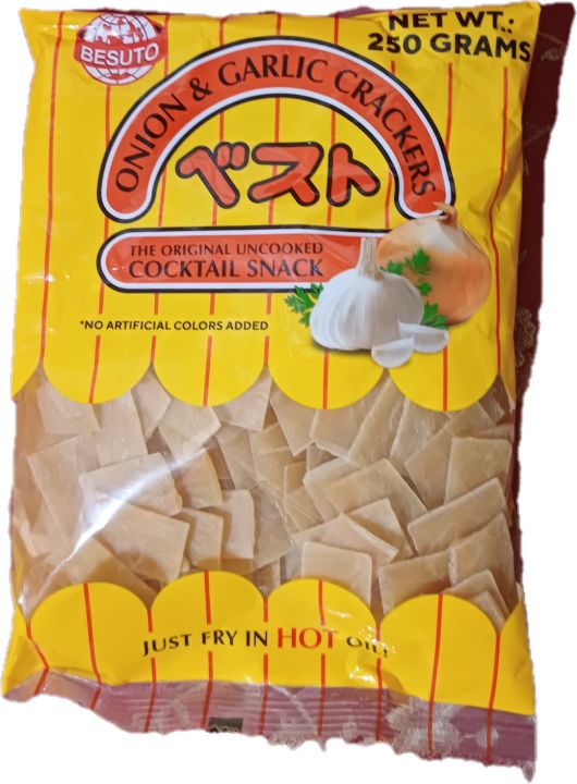 250g Besuto Kropeck Onion & Garlic Flavor Uncooked Prawn Crackers ...