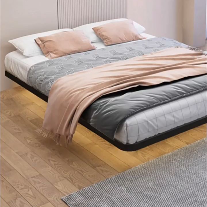 Suspension bed Thickened and reinforced bed frame Colorful lights can ...