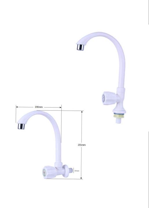 pvc gooseneck faucet wall and sink type | Lazada PH