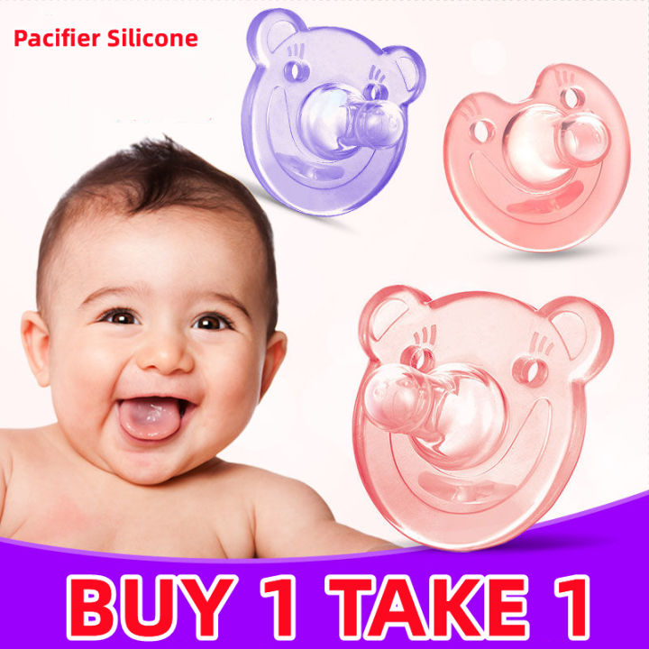 【BUY 1 TAKE 1】Baby Pacifier With Plastic Cover Sleeping Pacifier ...