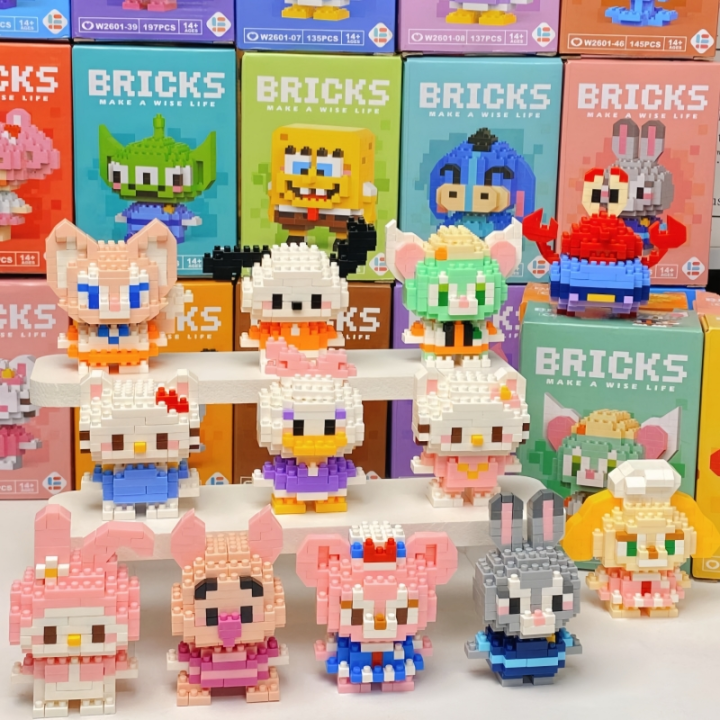 Cute Cartoon Building Blocks Disney Series Sanrio Building Block Toys ...