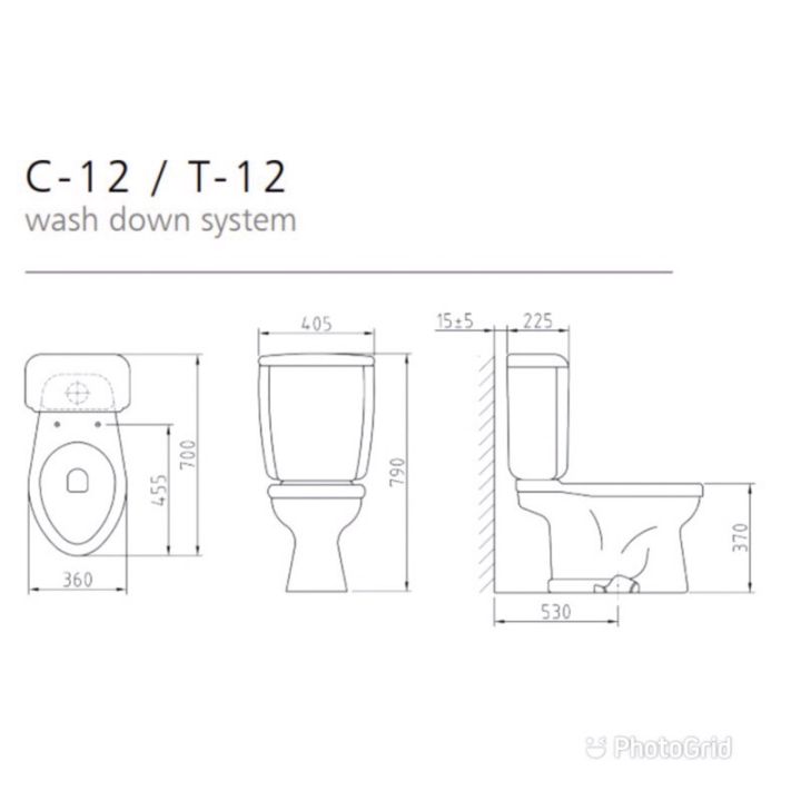 CLOSET INA C12 - KLOSET MONOBLOCK INA TIPE C12/ C19 ENGKOL/WARNA PUTIH ...